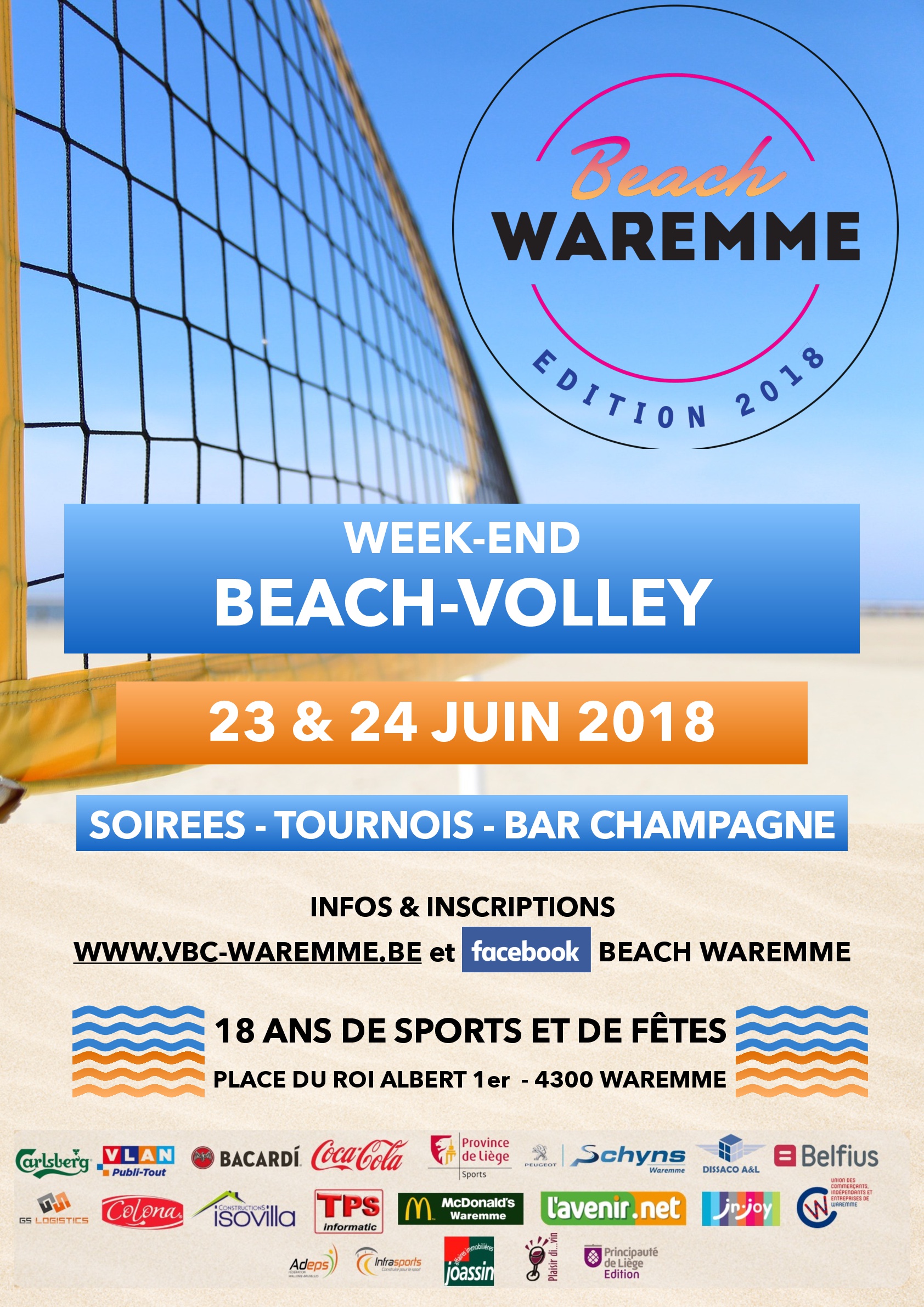Beach Waremme 2018 – Inscriptions ouvertes – Volleynews.be